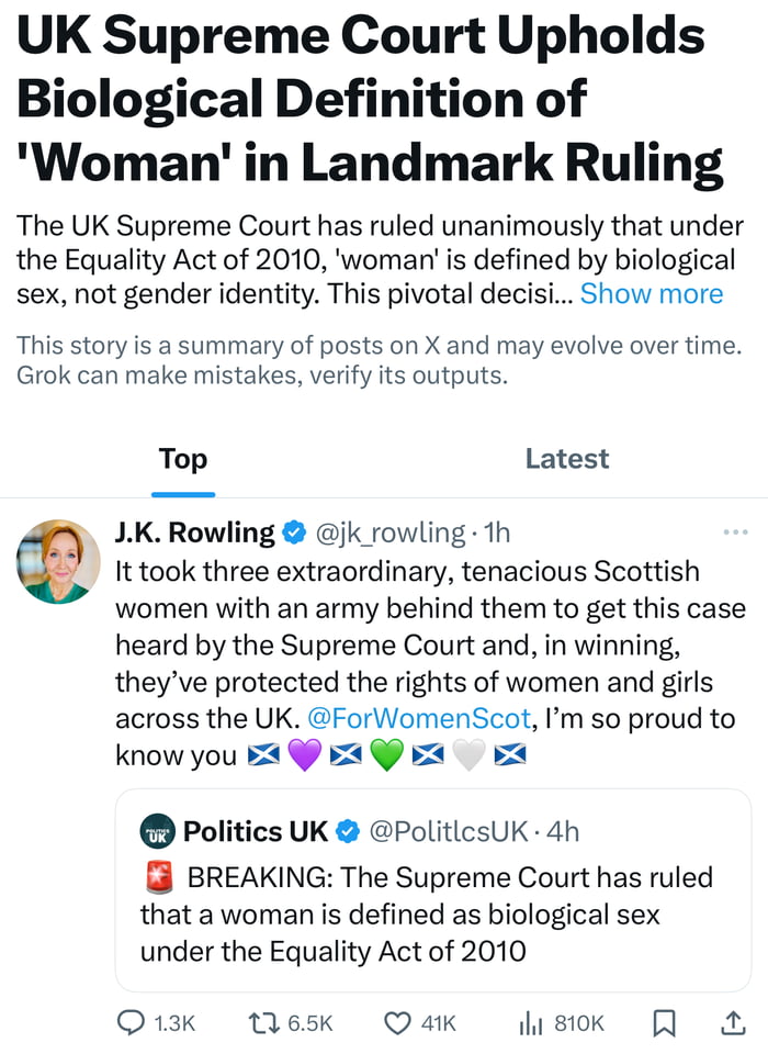 We all know that this common sense won’t last. The trans mafia is already screeching - 9GAG