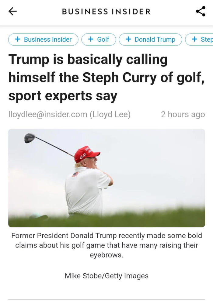 Steph Curry of Golf. Delusional. - 9GAG