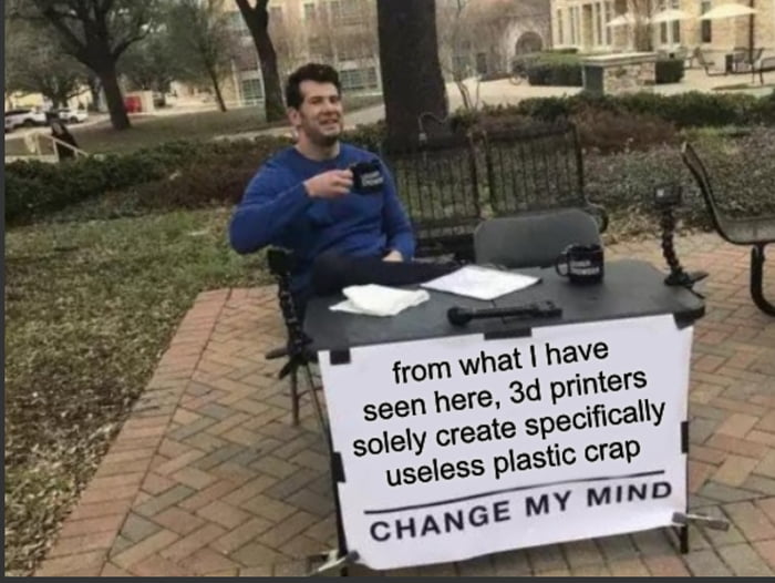 I have no experience of 3D printers except what I have seen here, and I ...