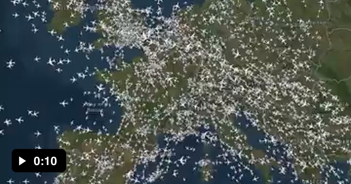 Air Traffic over Europe - 9GAG