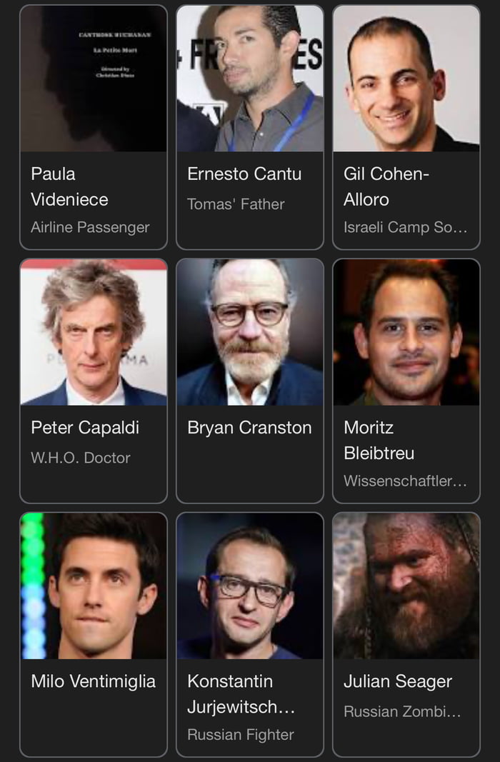 Fun fact: Peter Capaldi plays a W.H.O. doctor in World War Z - 9GAG