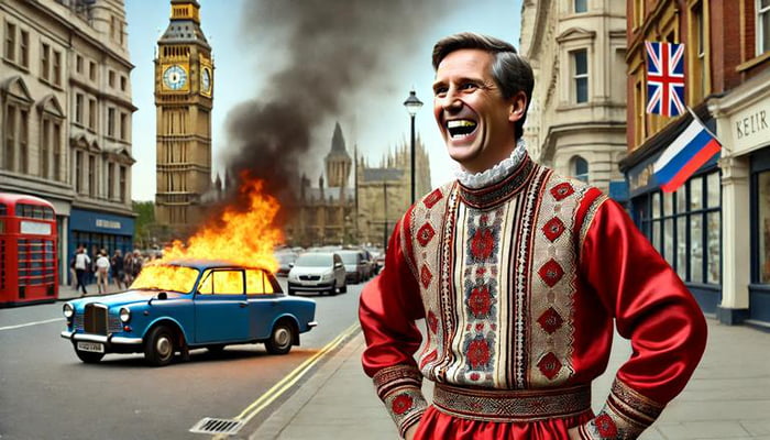 Keir Stalin laughing while Britain burns, would love to see a better ...