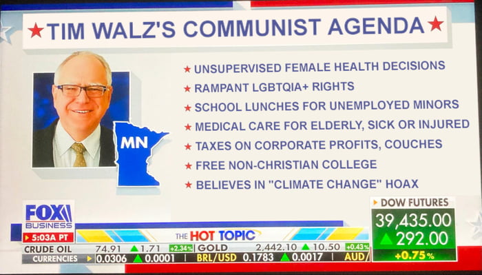 Tim Walz's Radical Democrat Agenda for America - 9GAG