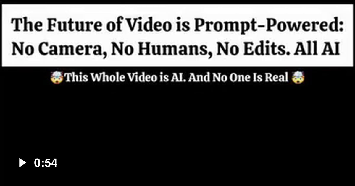 This whole video is AI. Every shot, every sound in this video was ...