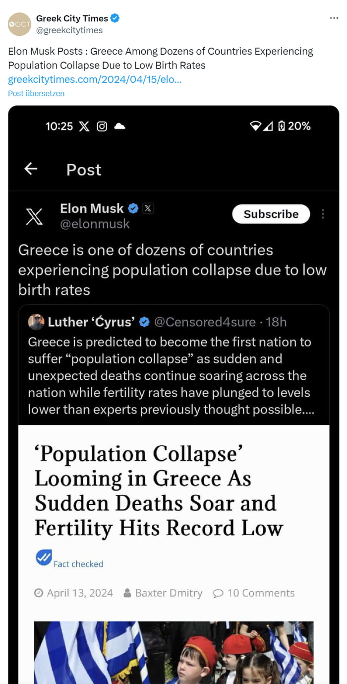 Elon Musk: Greeks don't know how to fck - 9GAG
