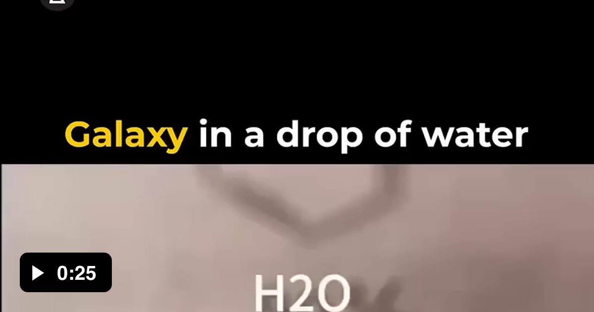 This is how a single drop of water creates a miniature galaxy when it ...