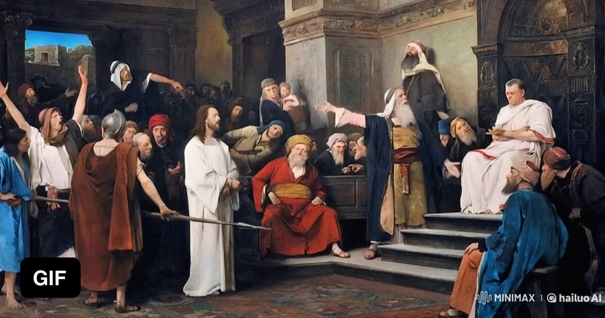 Pilate asks Jesus to like his pilates video on Youtube. (colorized) - 9GAG