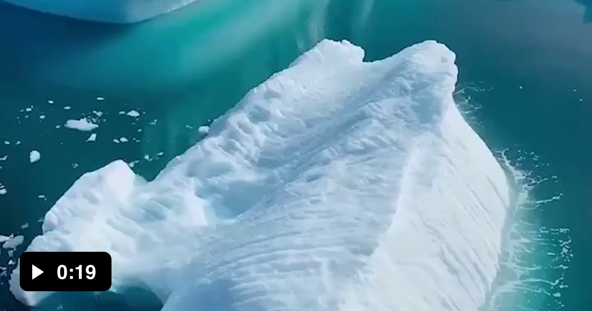 Iceberg flips over in Greenland - 9GAG