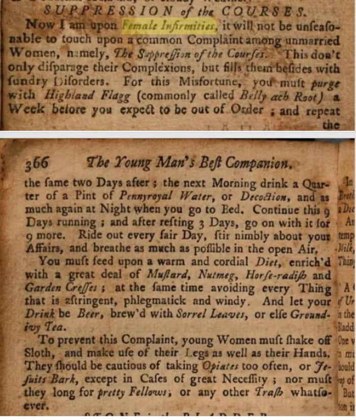 Abortion recipe published by Benjamin Franklin in 1748 - 9GAG