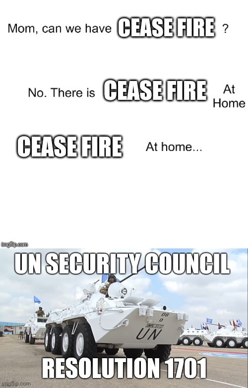 When the media tells you Israel has rejected the new cease fire ...