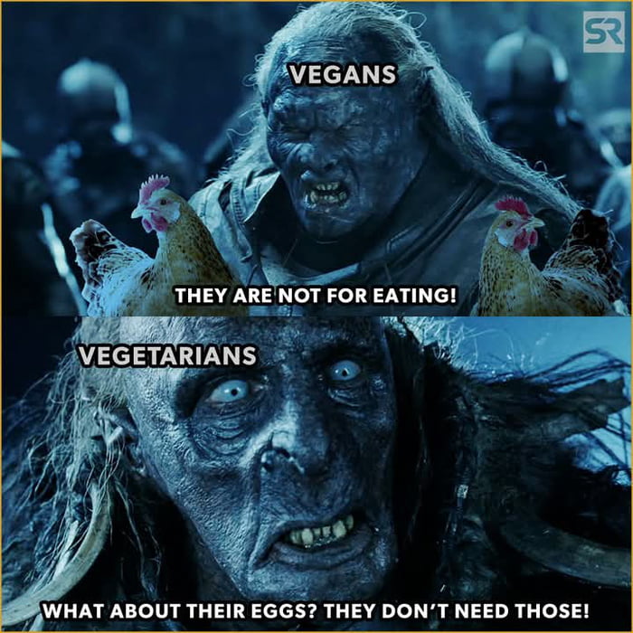 While eating a vegan: "look's like meat is back on the menu boys!" - 9GAG
