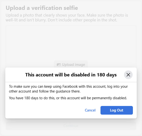 Facebook is forcing me to upload selfies, or they will delete my account. - 9GAG