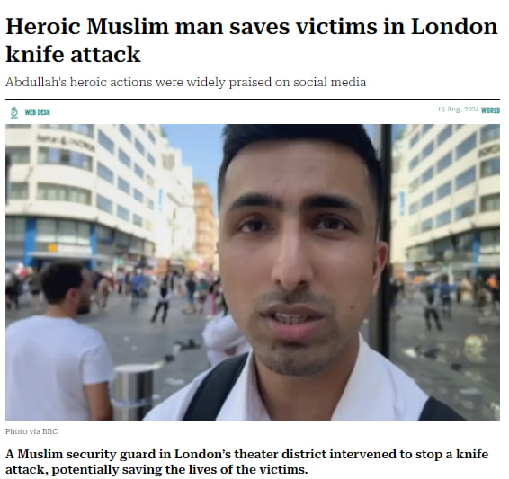 Muslim man saves knife attack victims - 9GAG