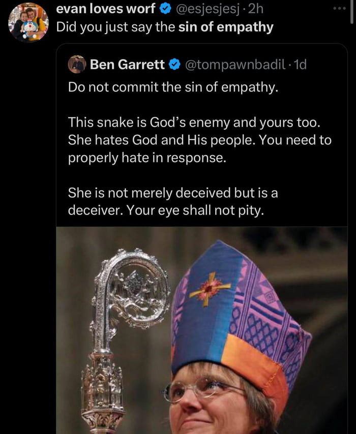 "The Sin of Empathy". You can't make this up - 9GAG