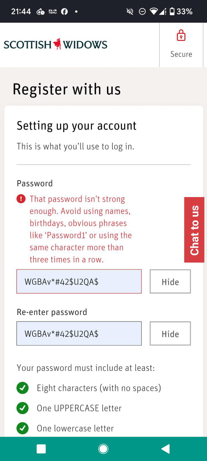 When it's impossible to satisfy a website's password requirements! - 9GAG