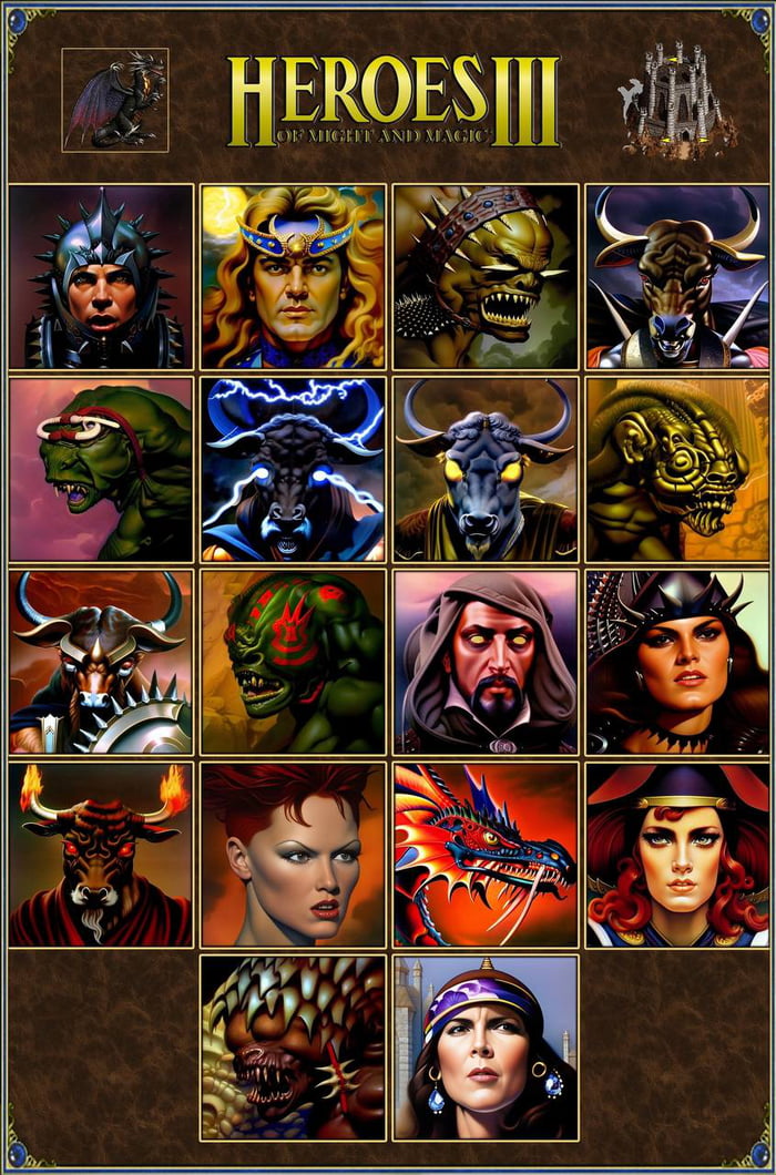 Hi-res homm3 dungeon heroes render - 9GAG