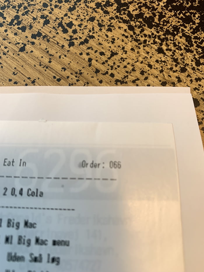 Young Girl at Mc. Donalds just looked weird at me for asking her to execute this order for me ...