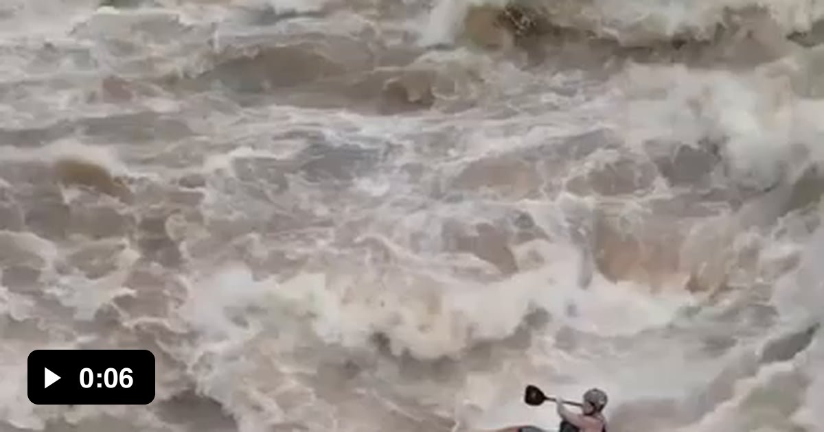 Kayaking on a wild river. Aaaand he's gone. - 9GAG
