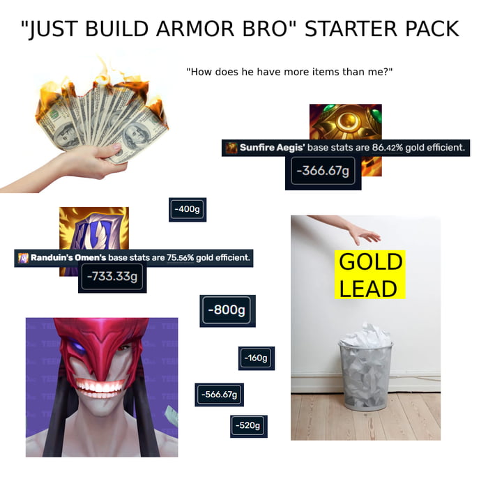 "Just build armor bro" Starter Pack - 9GAG