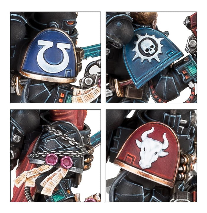 Just noticed that the Deathwatch Veterans painted up for the GW store ...