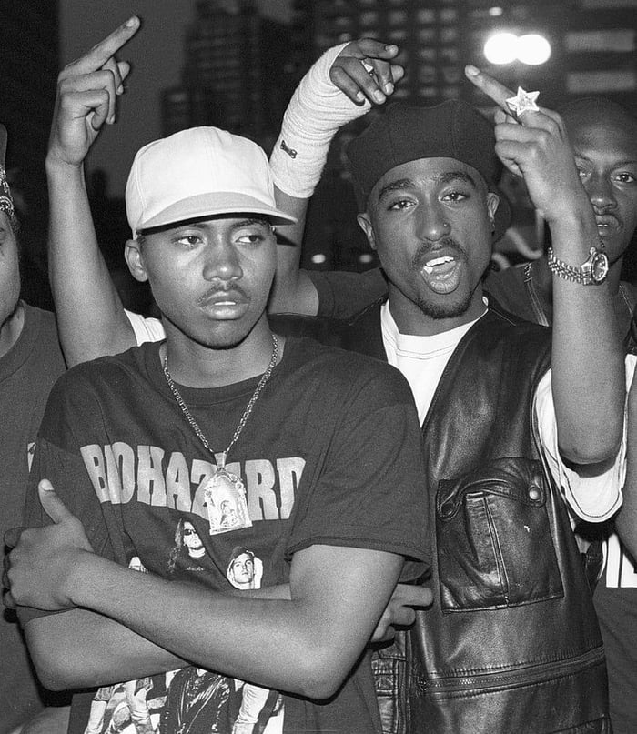 2Pac and Nas, 1990s. - 9GAG