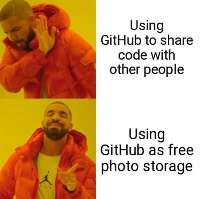 Tell me something thats not in your resume: "I use GitHub to host unlimited photos and files" - 9GAG