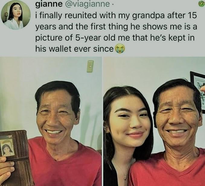 The love between grandfather and grandchild is so beautiful - 9GAG