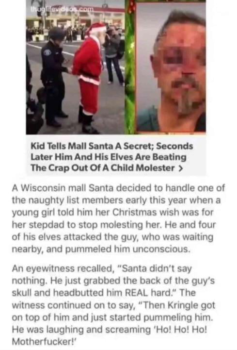 Santa, bane of molesters - 9GAG