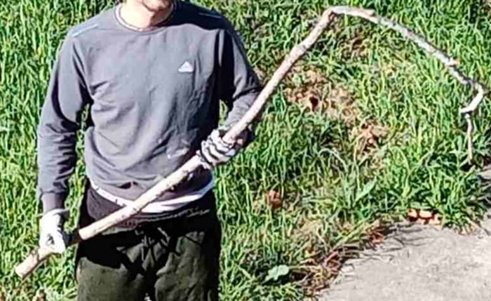 Scythe shaped stick for special occasions - 9GAG