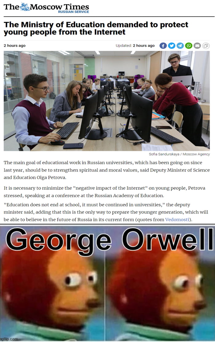 Russian students living 1984 life - 9GAG