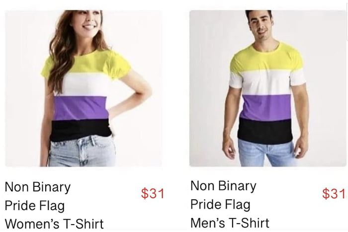 LOL! non binary shirts for males and females. - 9GAG