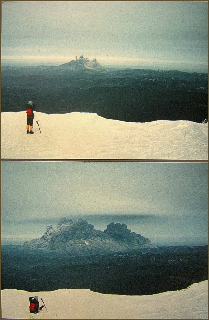 Photos taken by climbers on Mt Adams viewing Mt St Helens eruption 43 ...