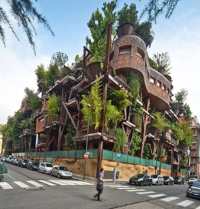 Made up of 150 trees, this apartment complex in Italy is a literal ...