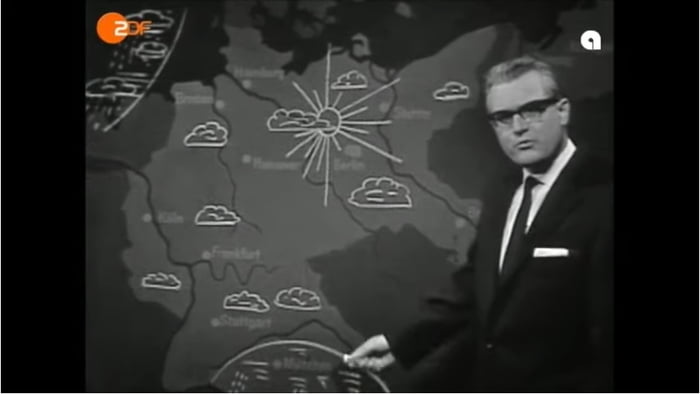 Weather forecast for (West) Germany. Program II (ZDF) of the German ...