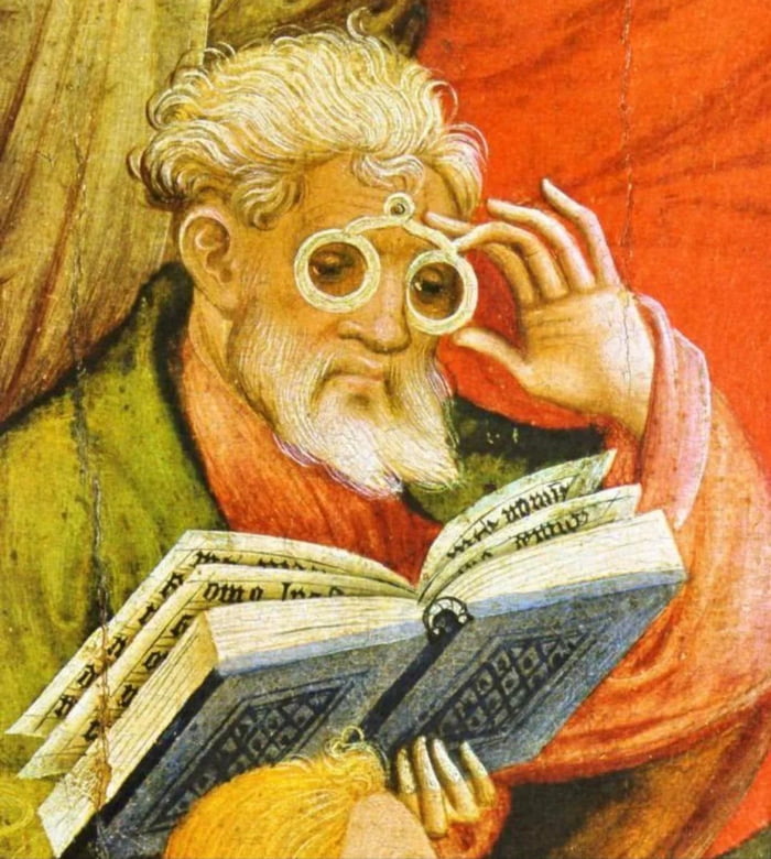 Meme material, The 'Glasses Apostle' painting in the Niederwildungen ...