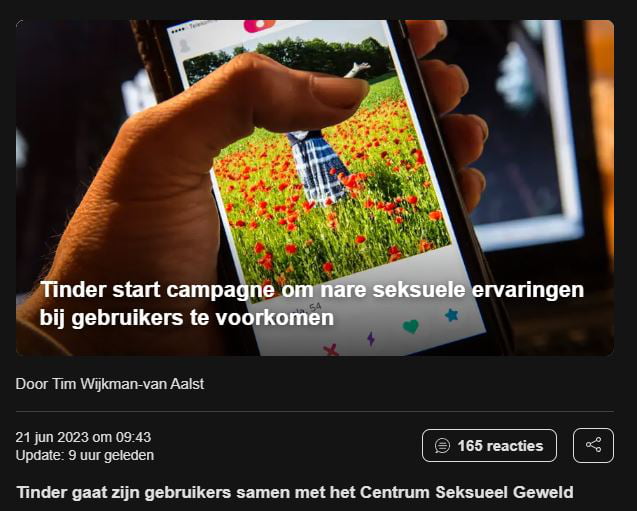 Elke Tinderdate die ik heb eindigt in een nare sexuele ervaring . Geen ...