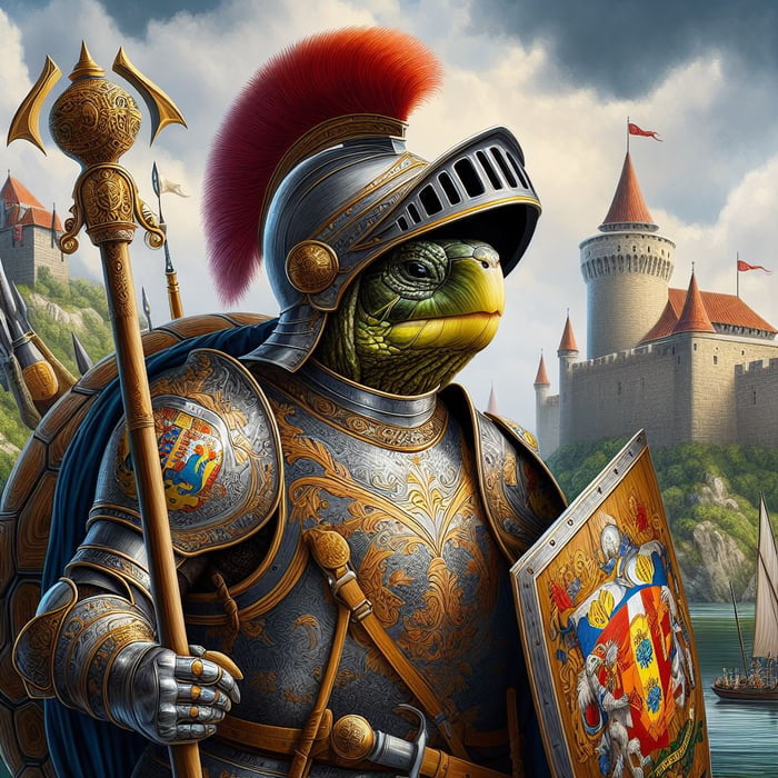 AI art for you - turtle knight - 9GAG