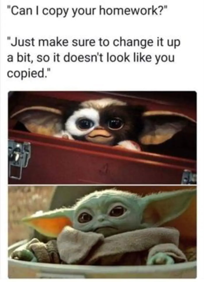 Copied homework - 9GAG
