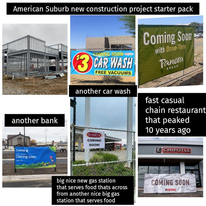 American Suburb new construction project starter pack - 9GAG