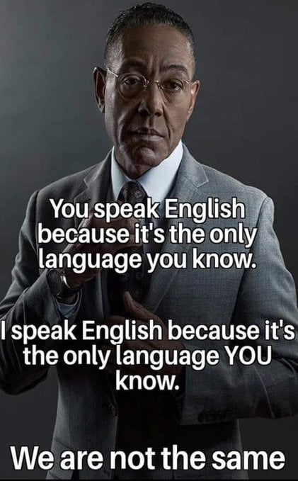 And there are some who can't even master English even though its their ...