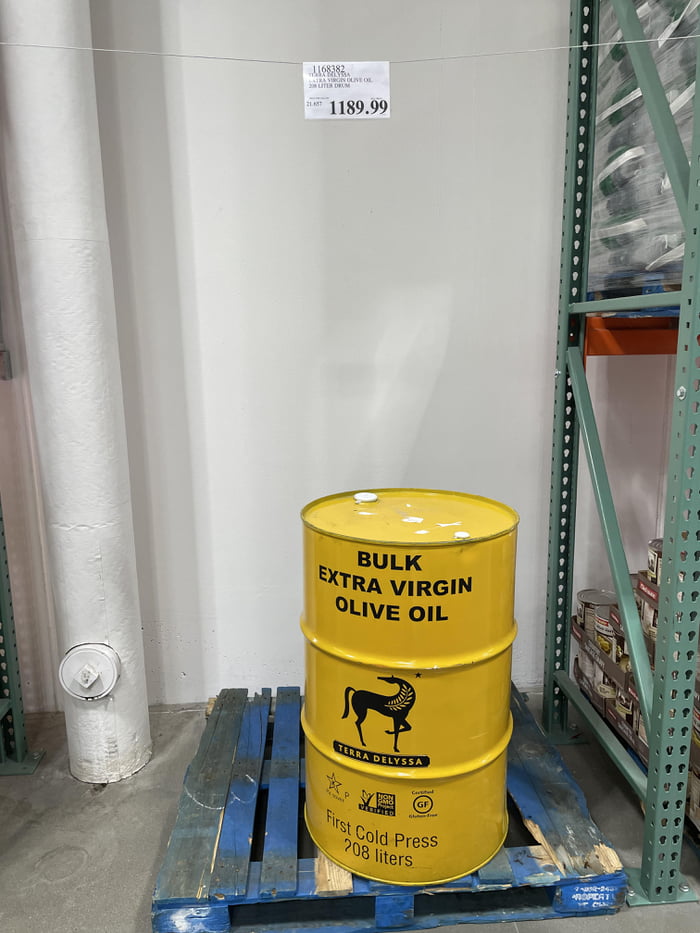 Barrel of olive oil at Costco - 9GAG