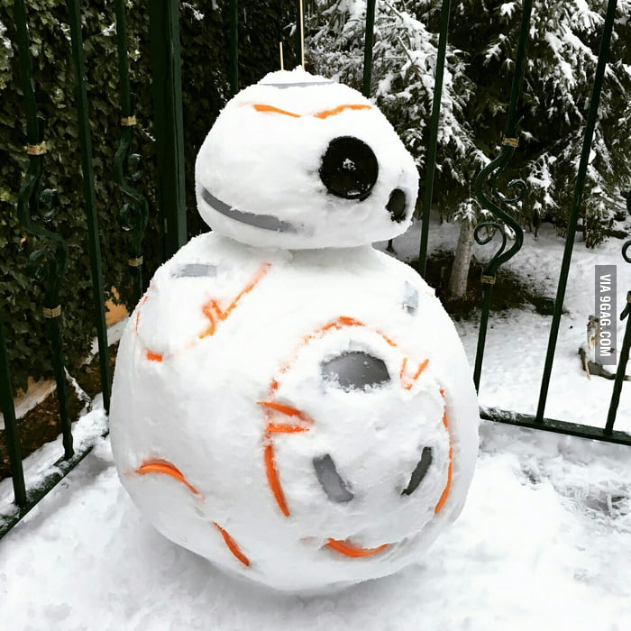 I made this. Snow BB-8 :) - 9GAG