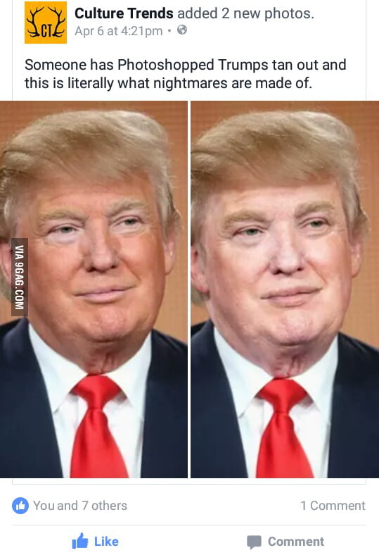 Trump without Tan - 9GAG