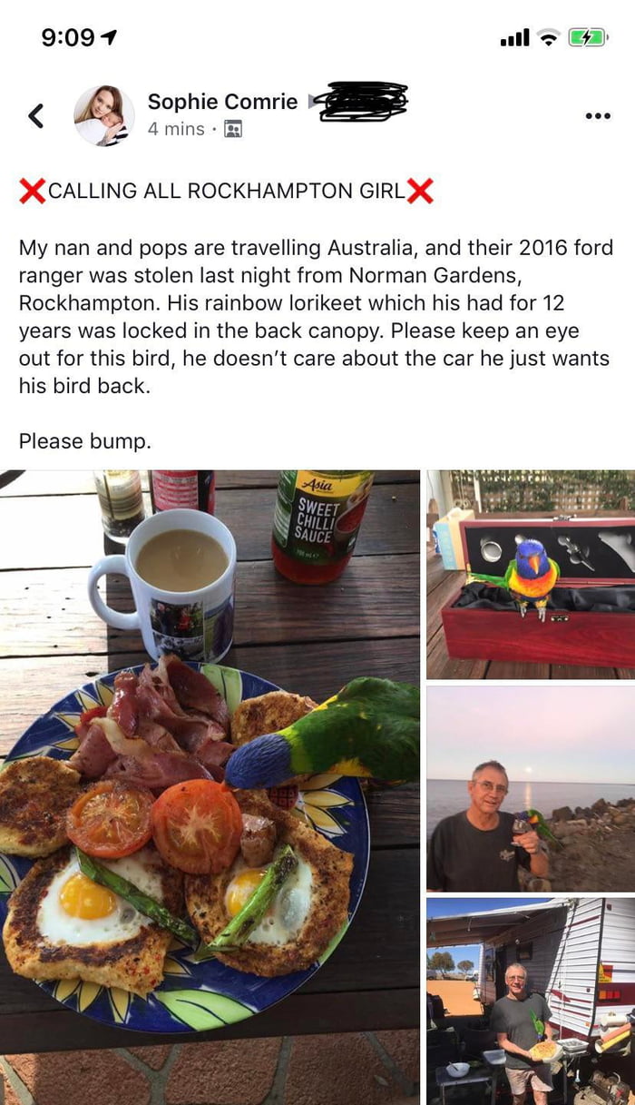 Ladies and gents. We have an A grade piece of shit. If all Aussies can keep an eye out that'd be ...