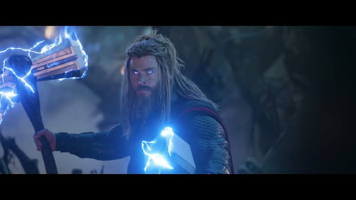 Perfect shot of thor in Avengers Endgame - 9GAG
