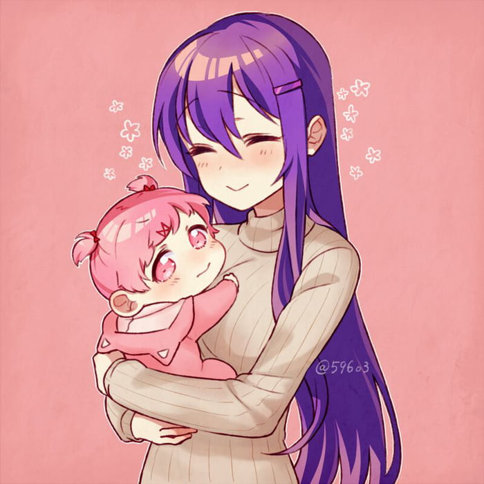 Mommy yuri and baby natsuki. - 9GAG
