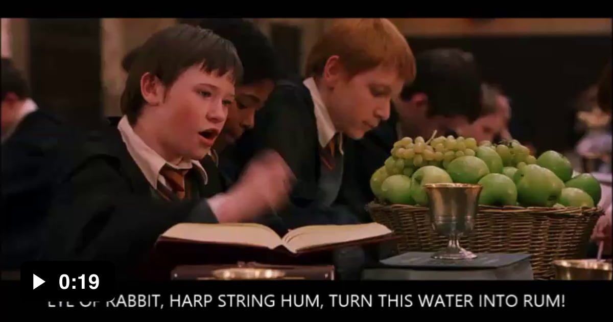 Harry Potter and the Time Seamus Tried to Turn Water into Rum - 9GAG