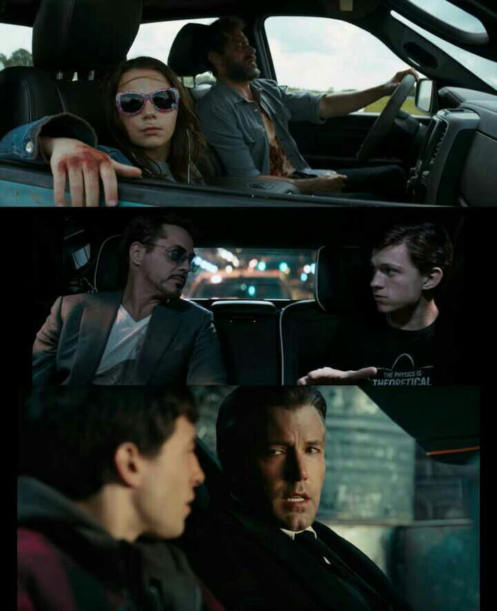 Kids and their father figures in their car - 9GAG