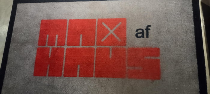 Maxhaus af or max af haus? until we saw other signs, this logo made us ...
