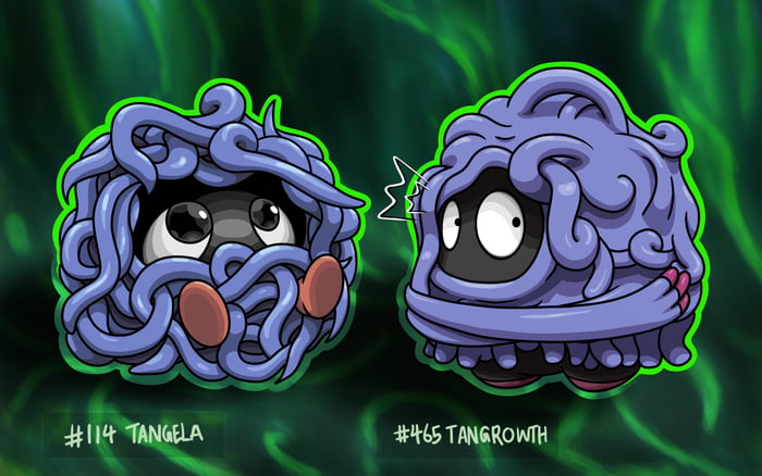 Tangela wants to be adopted & Tangrowth hugging self. - 9GAG